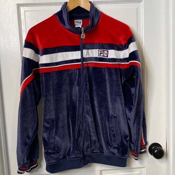 Fila | Jackets & Coats | Fila Velour Vintage Jacket Rare | Poshmark